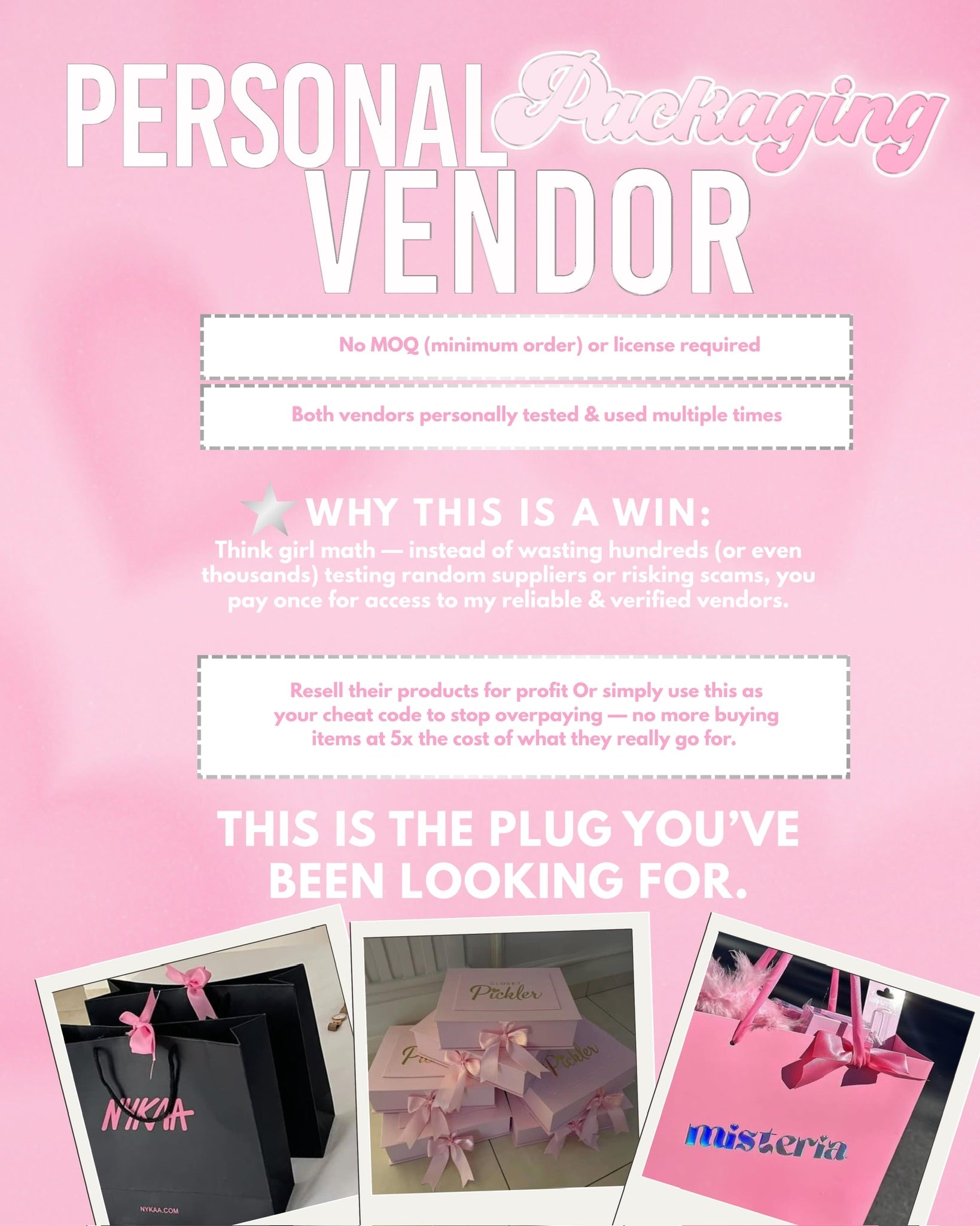 Personal Packaging Vendor – TheJazmynShakira