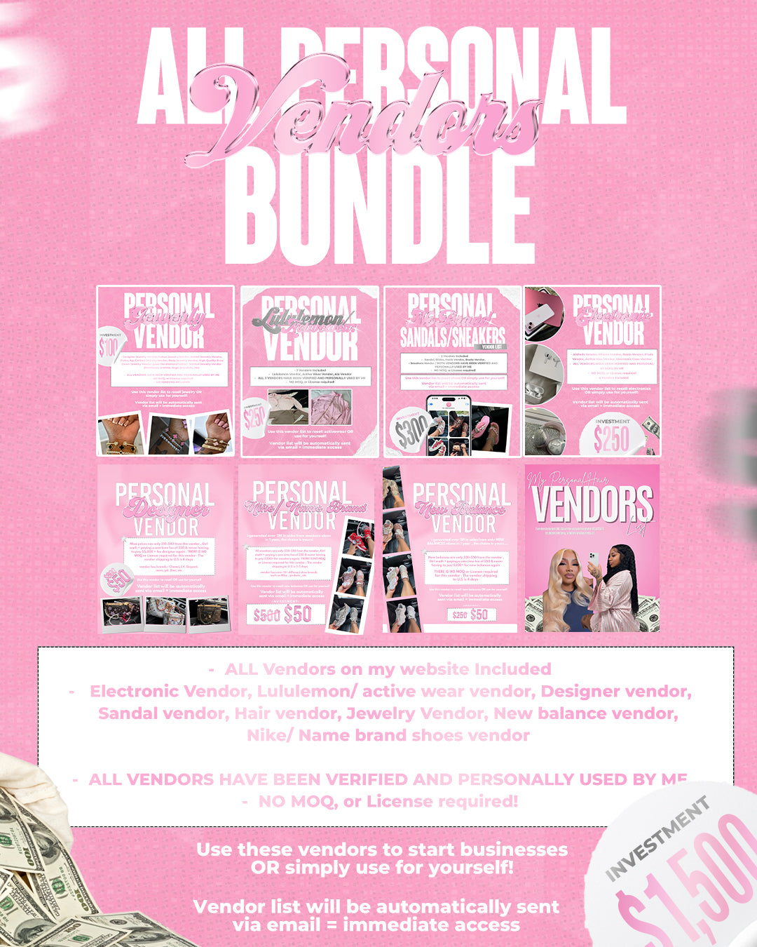 Personal Vendors BUNDLE (Every single vendor on website) – TheJazmynShakira